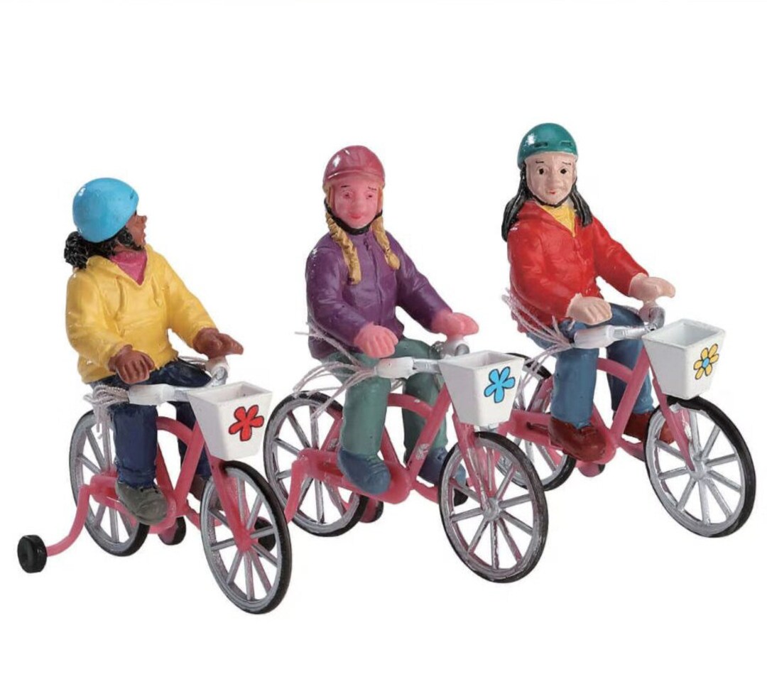 Lemax BIKE RIDE Set of 3 Children Bicycles # 72502 Christmas Village ...