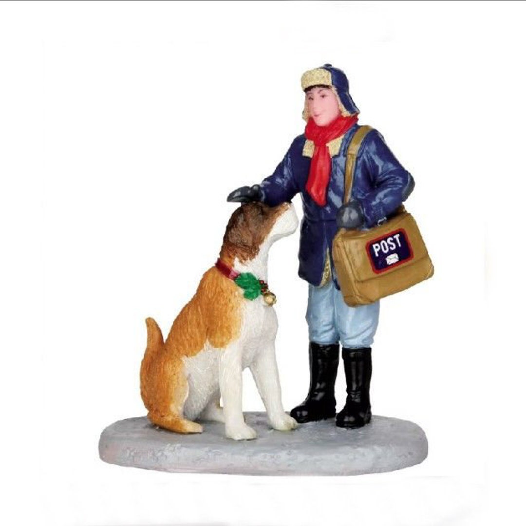 Lemax FRIENDLY FIDO # 42261 Mailman and Dog Christmas Village Figurines ...