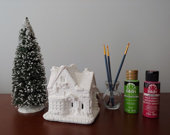 Wee Crafts HILLSIDE COTTAGE 21582 Ready to Paint Collector Series ...