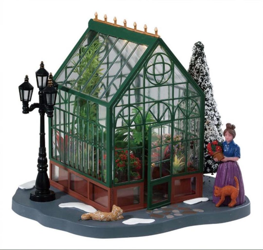 Lemax VICTORIAN GREENHOUSE # 84347 Christmas Village Lighted Building ...