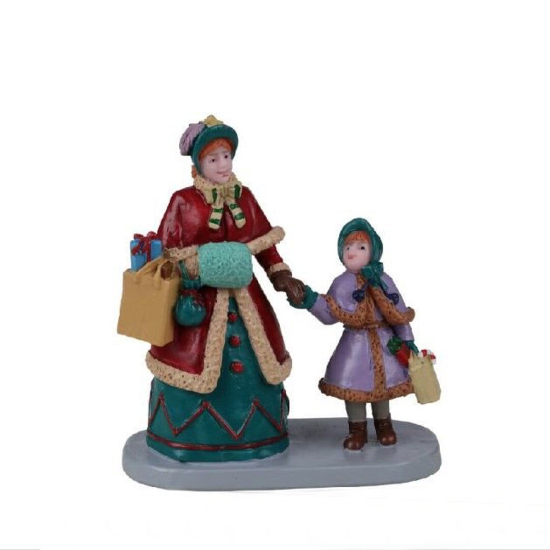 Lemax HOLIDAY SHOPPING With MUM #22142 Caddington Christmas Village ...