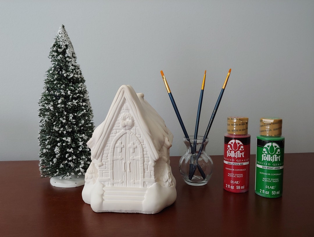Wee Crafts COUNTRY CHURCH Model # 21575 Ready to Paint Holiday ...