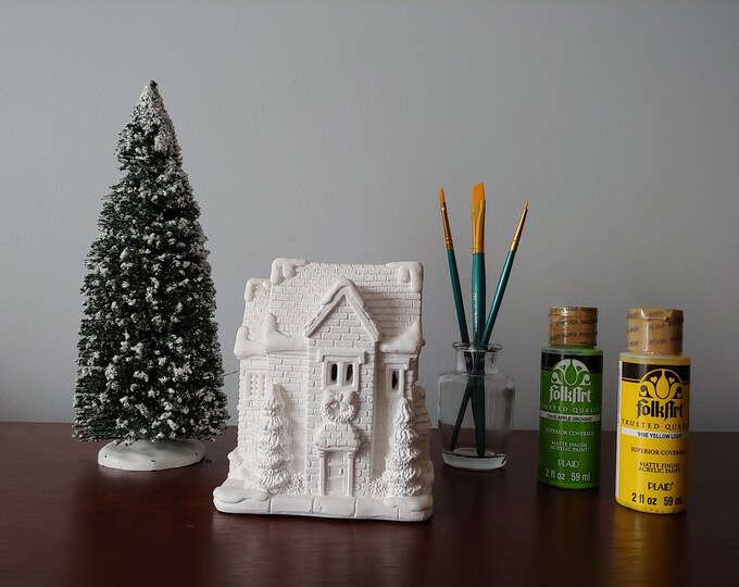 Colorbok CHRISTMAS HOUSE 2007 Ready to Paint Ceramic Christmas Village ...