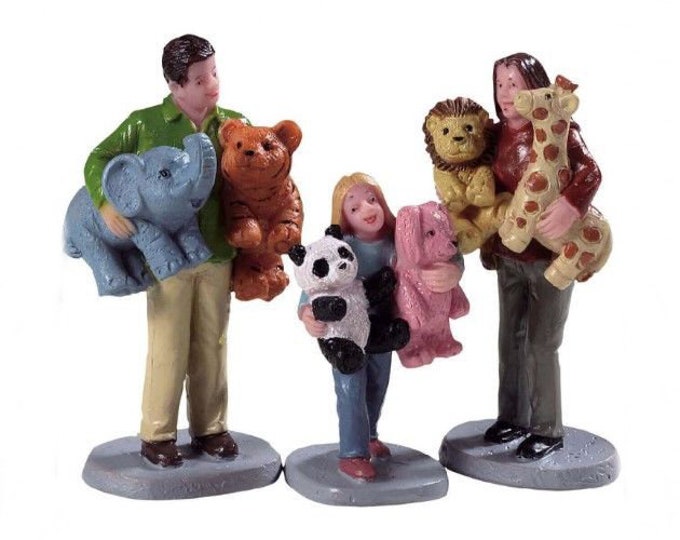 Lemax PRIZE WINNERS Family Set of 3 # 92776 Christmas Village Figurines ...