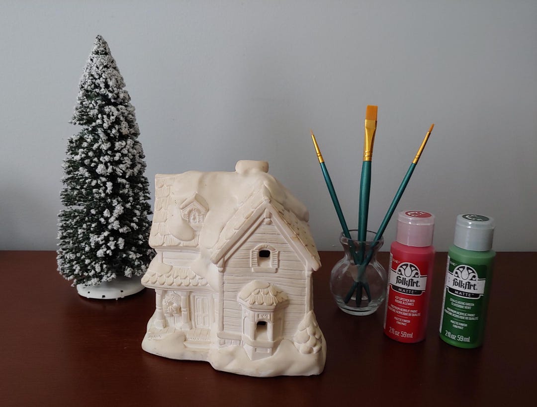 Wee Crafts FARM HOUSE Model 21570 Ready to Paint Holiday Christmas ...