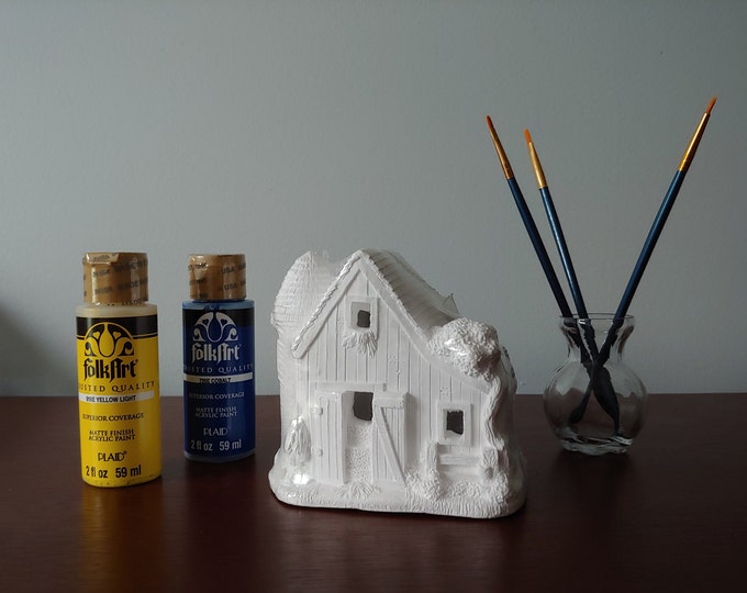 California Creations COUNTRY BARN # 10302 Ready to Paint 4" Ceramic ...