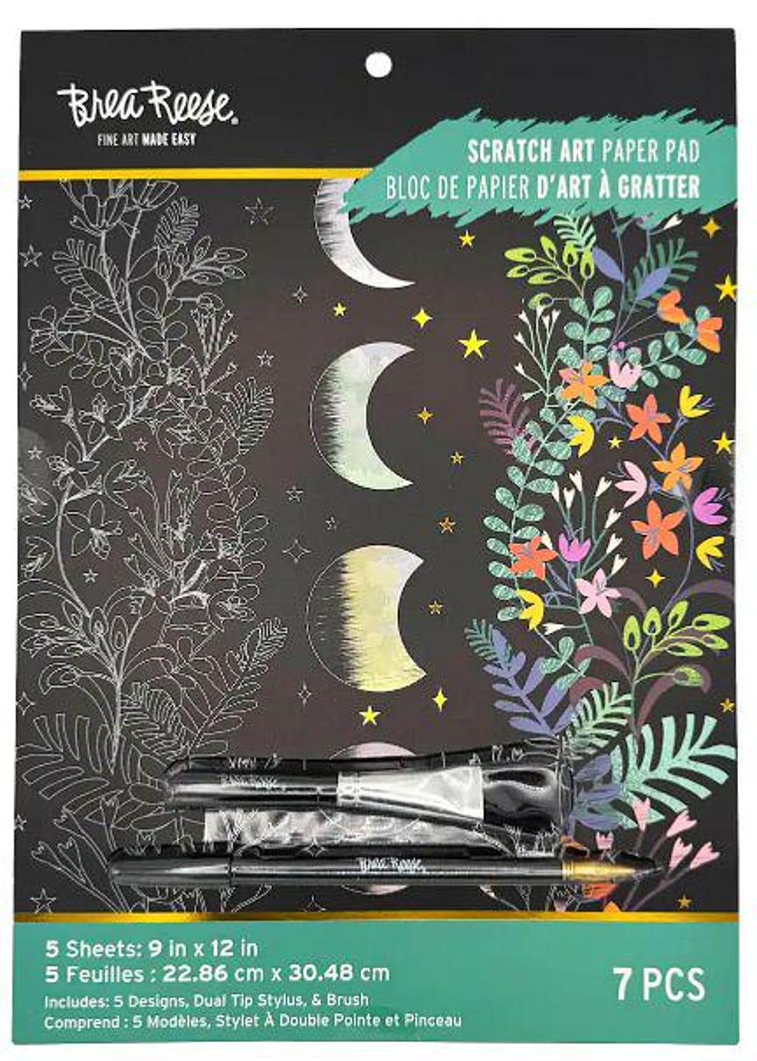 Brea Reese SPRING CELESTIALS Scratch Art Paper Pad 9" X 12" NEW - Etsy