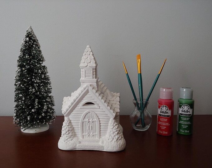 Wee Crafts CHURCH With Steeple Model # 21611 Ready to Paint Holiday ...