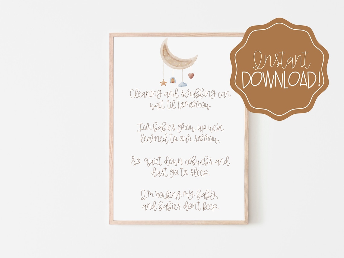 Nursery Decor, Cleaning and Scrubbing Can Wait 'til Tomorrow, Babies ...