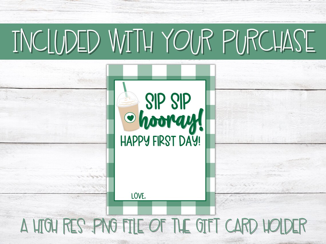 Sip Sip, HOORAY! Happy First Day! | First Day of School Gift | Back to ...