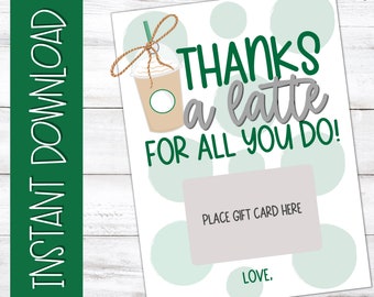 Thanks a Latte - Etsy