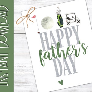 Father's Day Gift Tag Father's Day Sign Golf Themed - Etsy