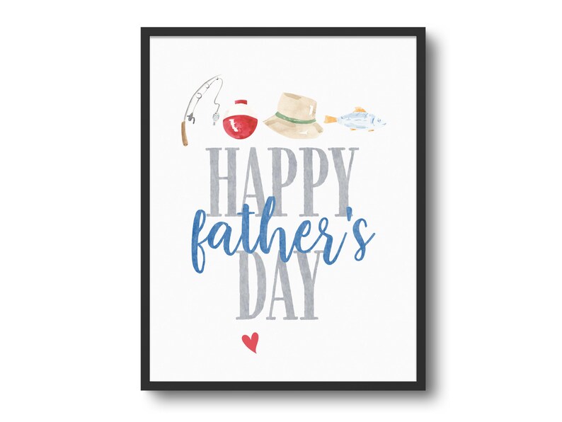 Father's Day Gift Tag, Father's Day Sign, Fishing Themed Father's Day ...