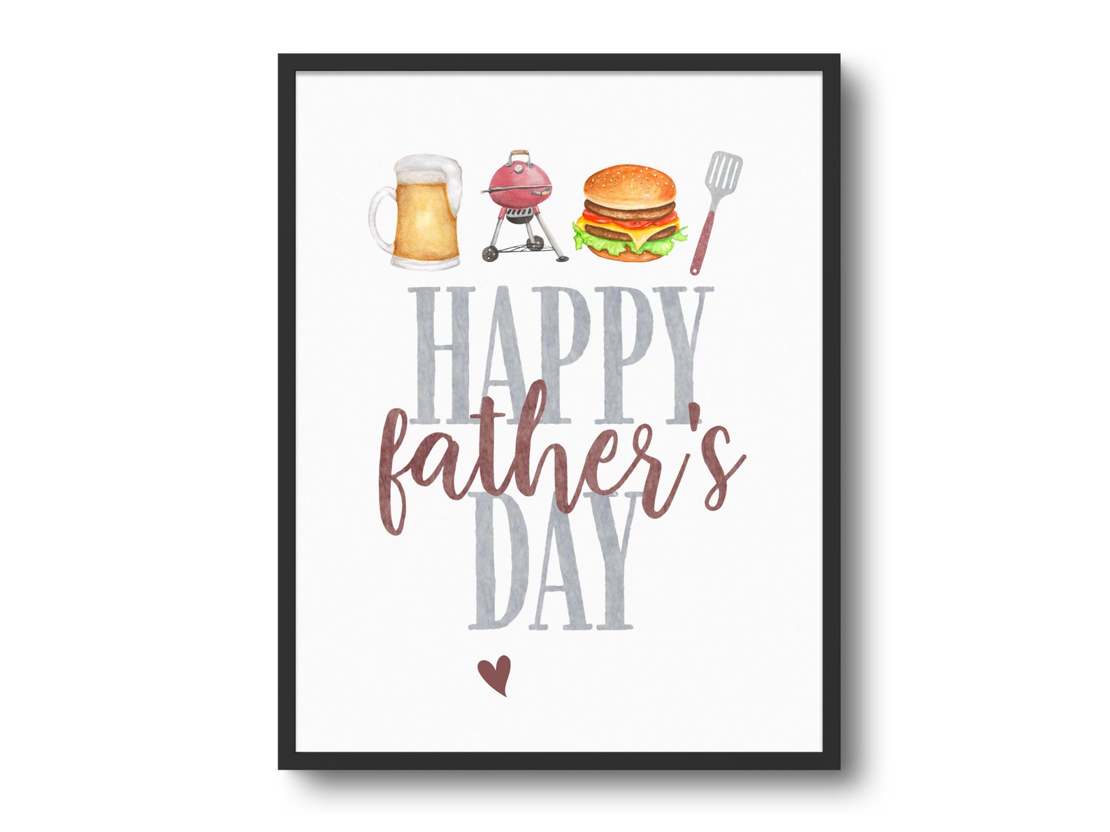 Grilling Father's Day Gift Tag, Printable BBQ Sign (PDF) - Etsy
