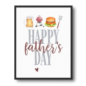 Grilling Father's Day Gift Tag, Printable BBQ Sign (PDF) - Etsy
