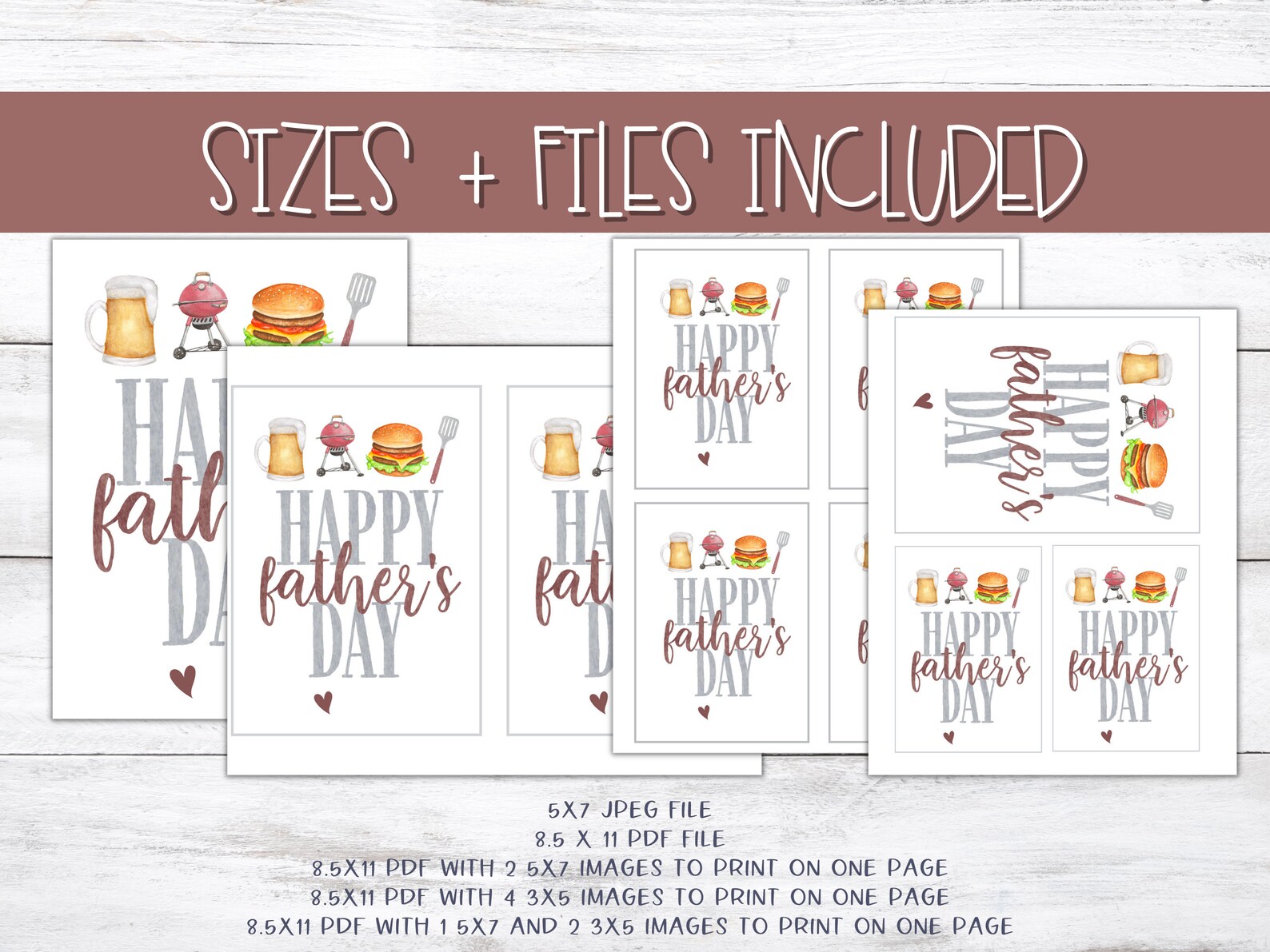 Grilling Father's Day Gift Tag, Printable BBQ Sign (PDF) - Etsy