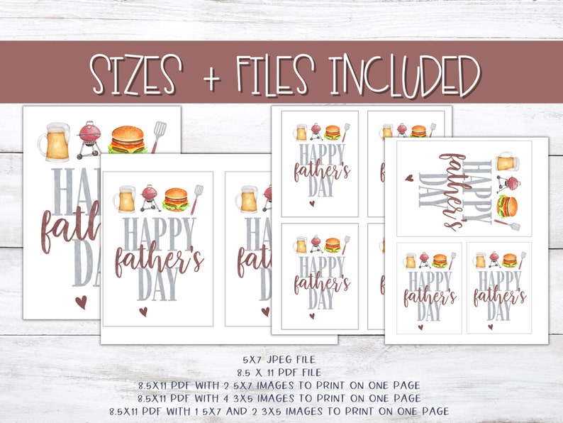 Grilling Father's Day Gift Tag, Printable BBQ Sign (PDF) - Etsy