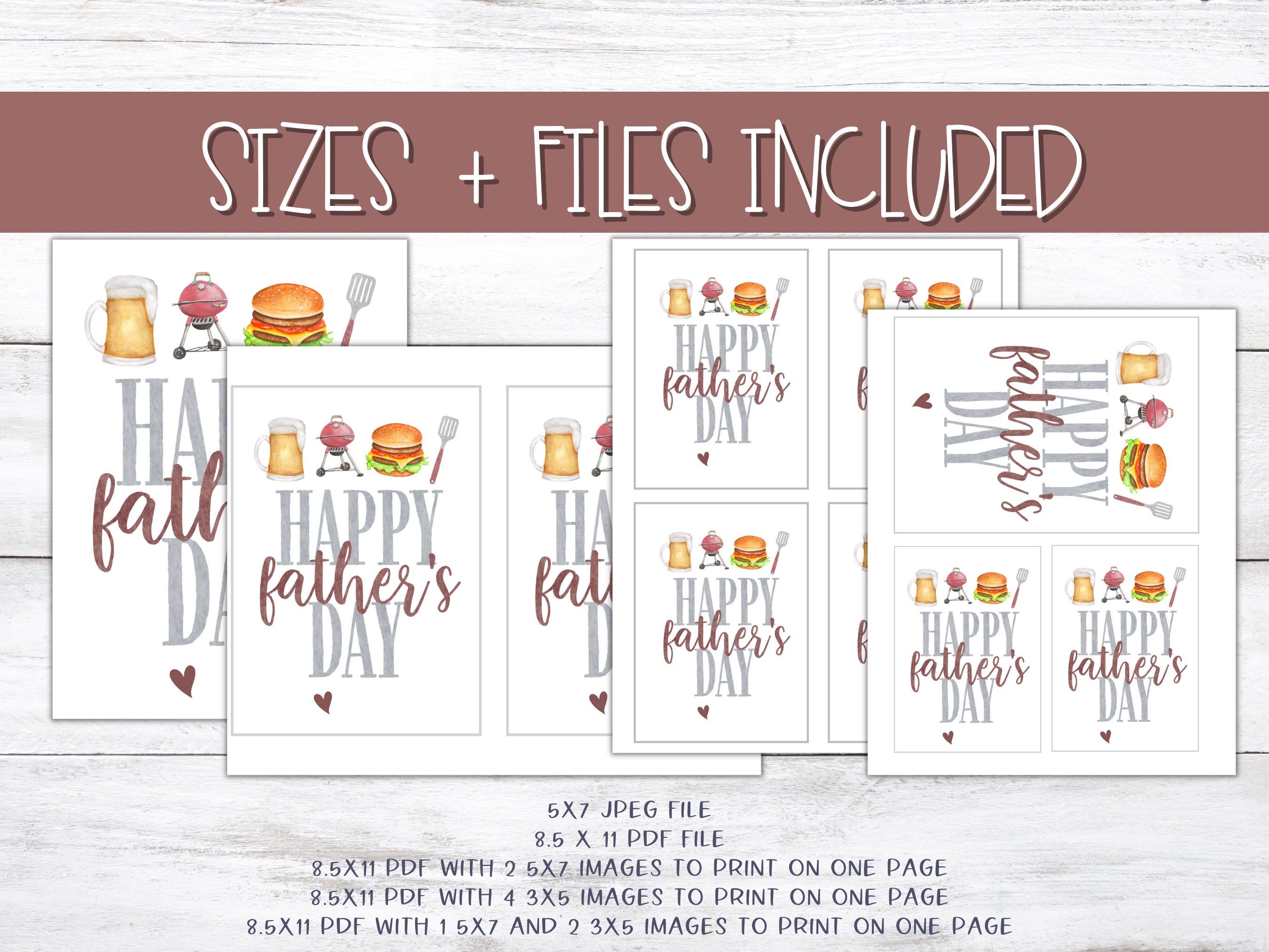 Grilling Father's Day Gift Tag, Printable BBQ Sign (PDF) - Etsy