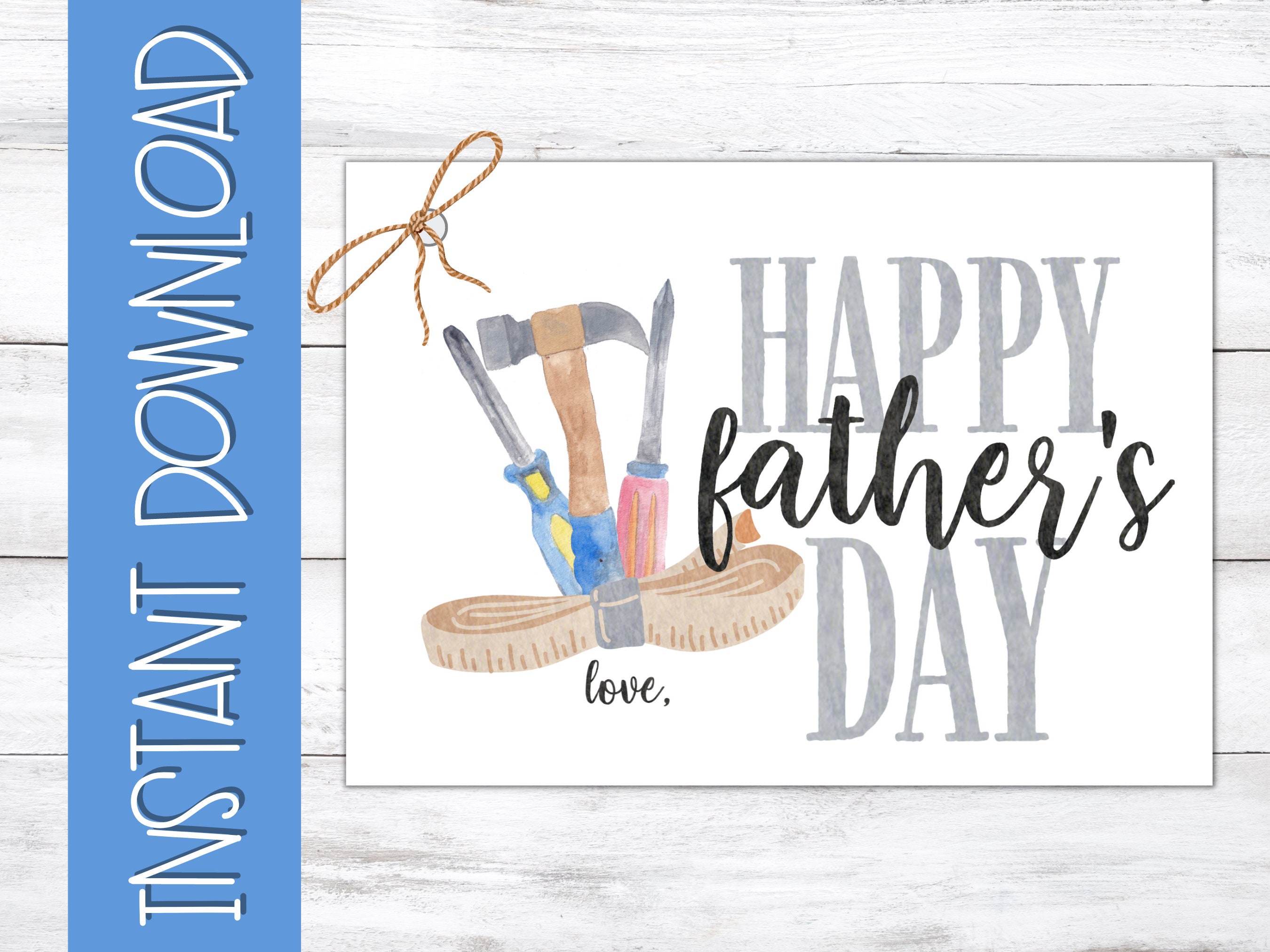 Father's Day Gift Tag, Father's Day Sign, Tool Themed Father's Day Tag ...