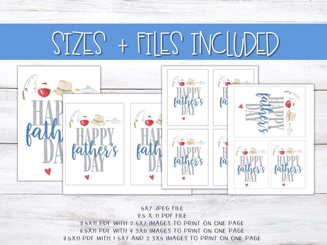 Father's Day Gift Tag, Father's Day Sign, Fishing Themed Father's Day ...