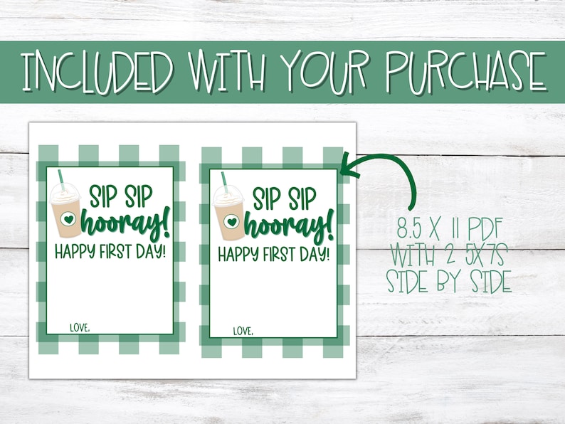 Sip Sip, HOORAY! Happy First Day! | First Day of School Gift | Back to ...