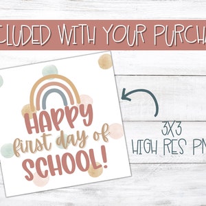 Happy First Day of School Rainbow | First Day of School Printable ...