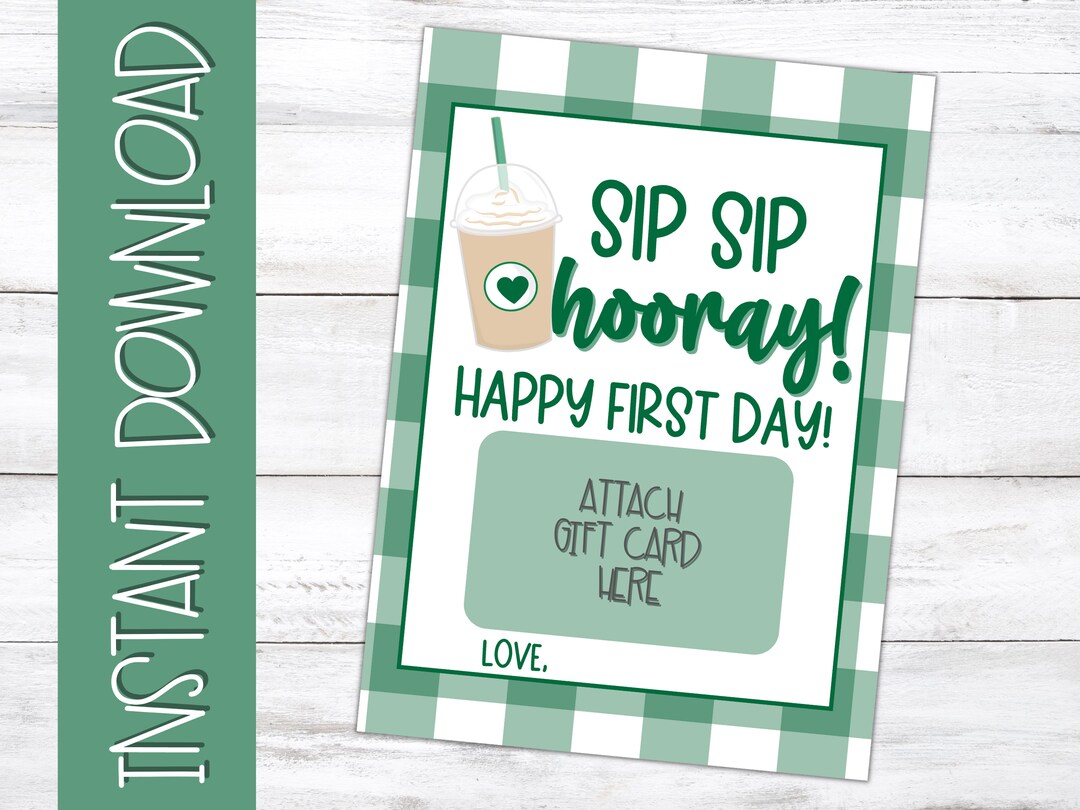 Sip Sip, HOORAY! Happy First Day! | First Day of School Gift | Back to ...