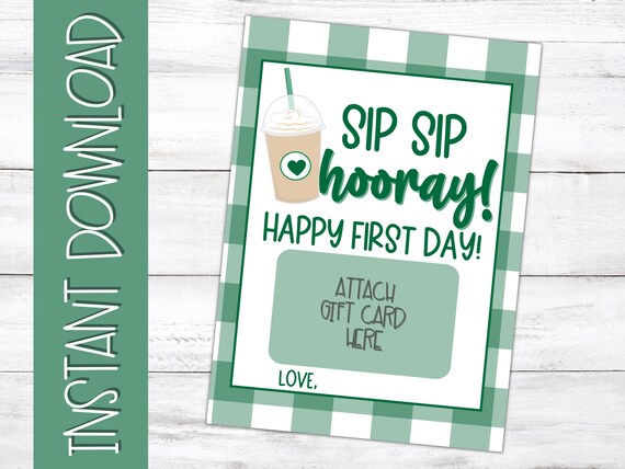 Sip Sip HOORAY Happy First Day First Day of School Gift - Etsy