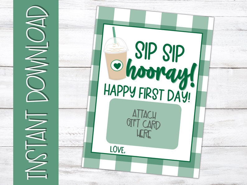 Sip Sip, HOORAY! Happy First Day! | First Day of School Gift | Back to ...