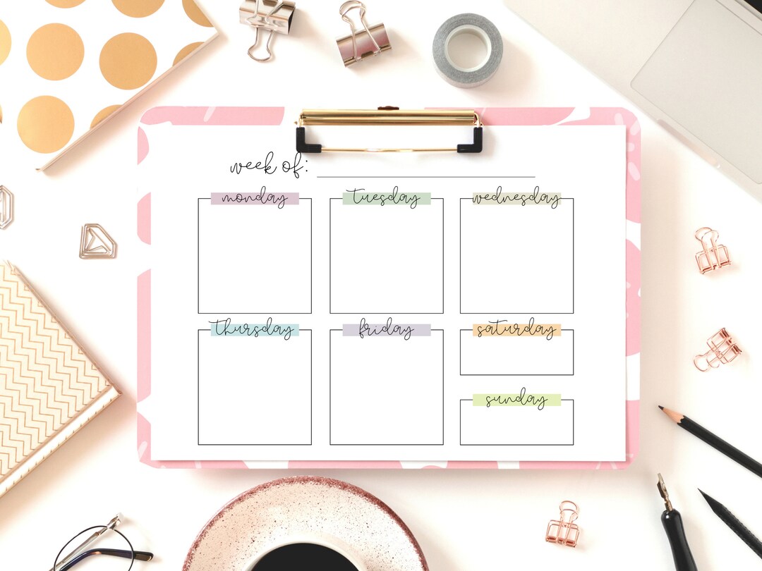 Printable Weekly Planning Sheets: Digital Download - Etsy