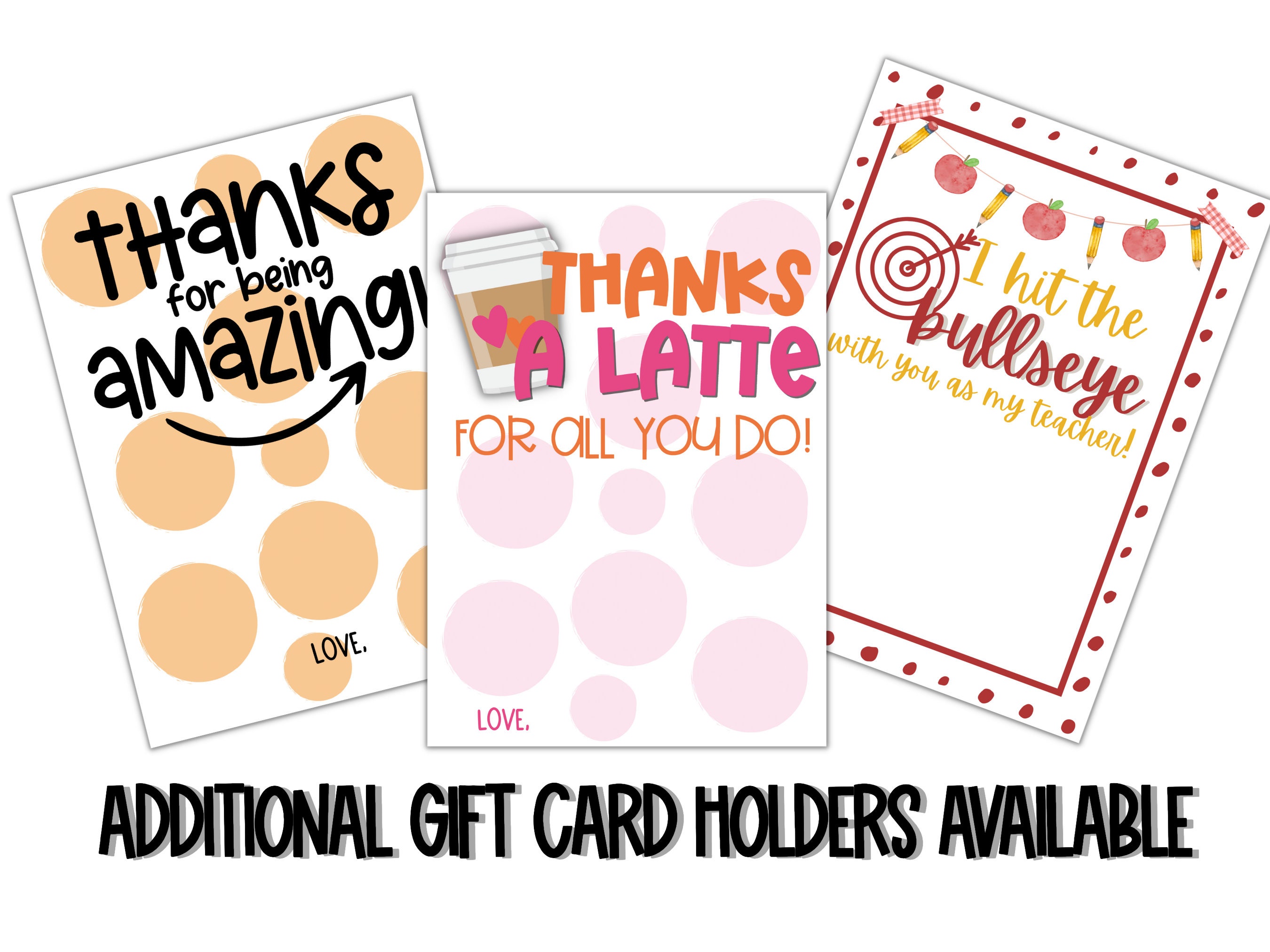 Starbucks Teacher Appreciation Tag, Thanks a Latte Gift Card Holder ...