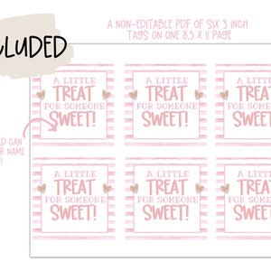 Printable Valentines Day Card for Kids, Valentine Tag, A Little Treat ...