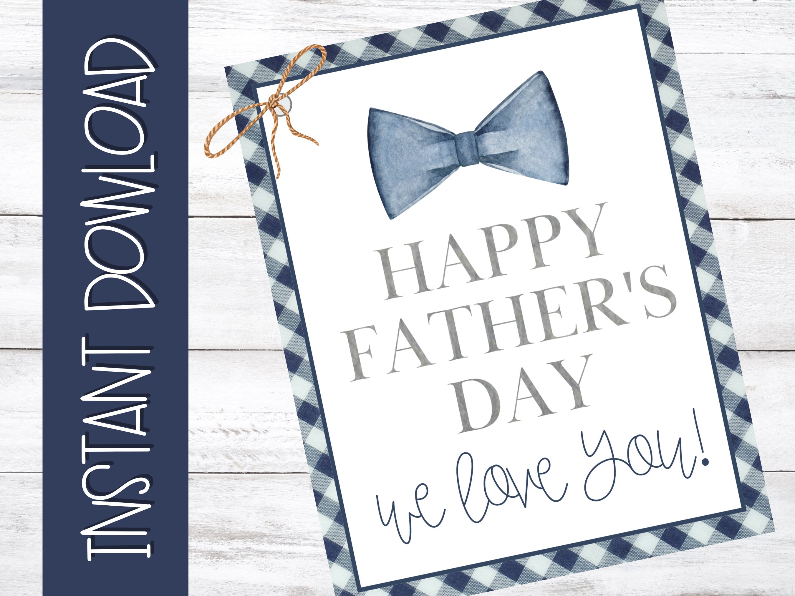 Father's Day Gift Tag Father's Day Sign Bow Tie - Etsy