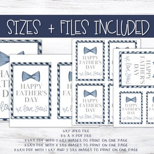 Bow Tie Father's Day Gift Tag, Printable Sign (digital Download) - Etsy