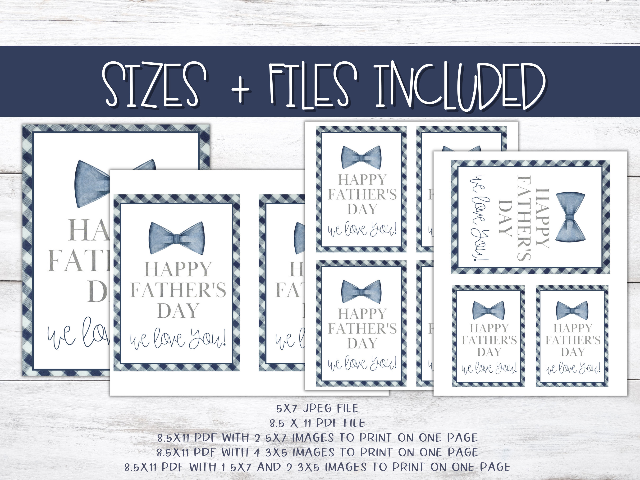 Bow Tie Father's Day Gift Tag, Printable Sign (digital Download) - Etsy