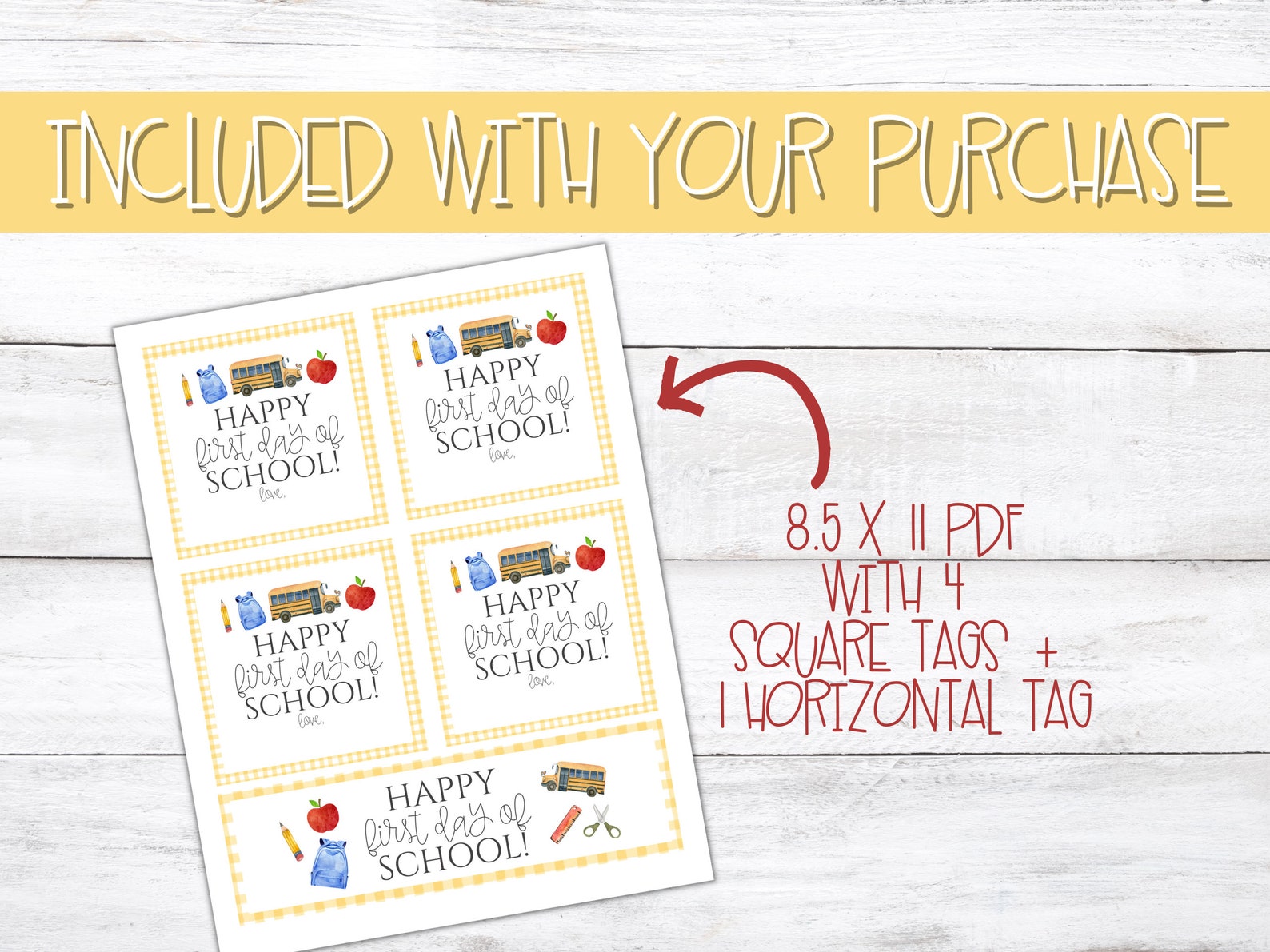 First Day of School Printable Teacher Tag First Day of School Printable ...
