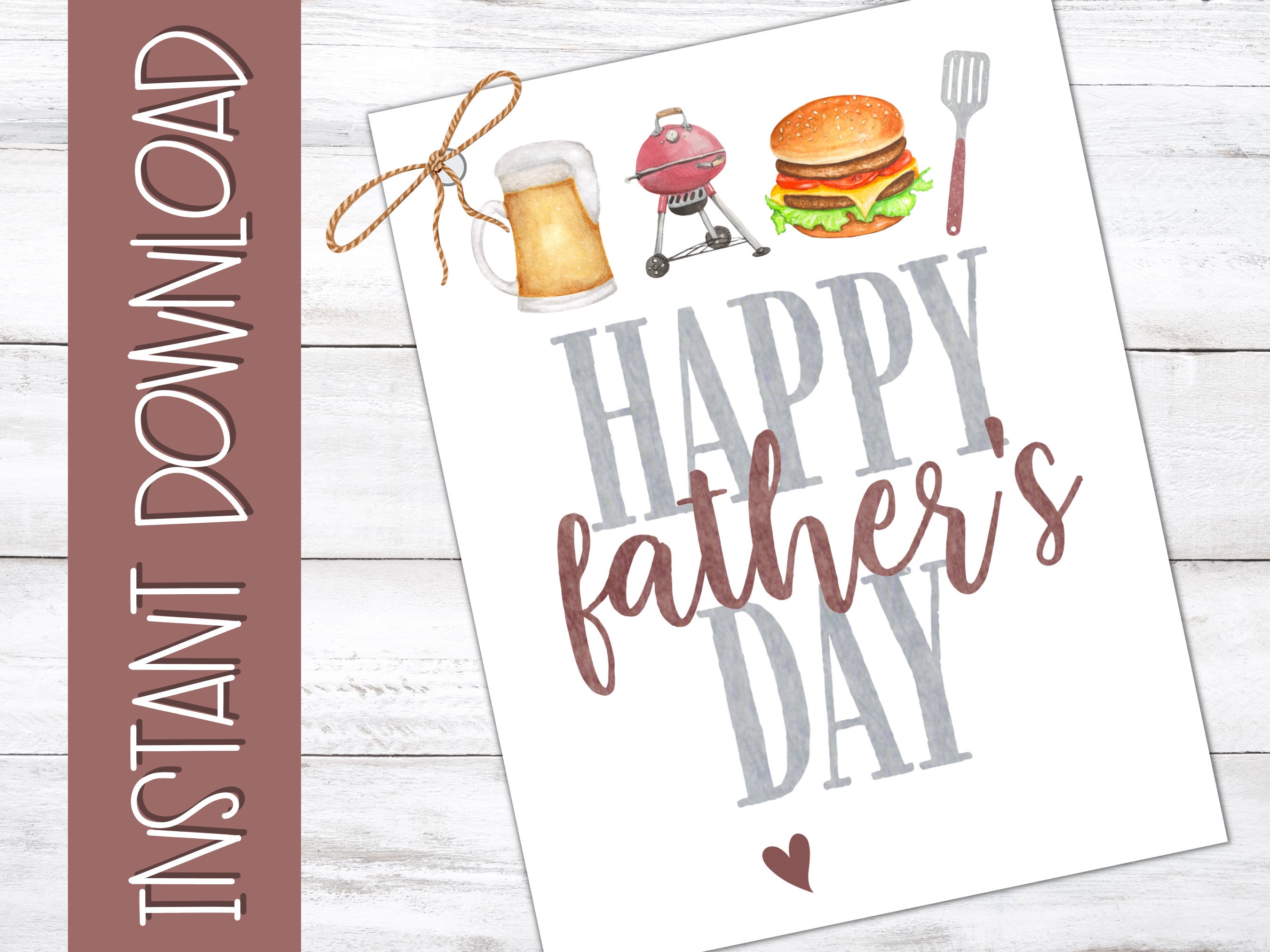Father's Day Gift Tag, Father's Day Sign, Grilling Themed Father's Day ...