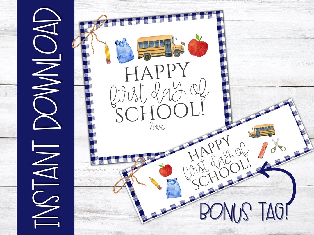 First Day of School Printable | Teacher Tag | First Day of School ...