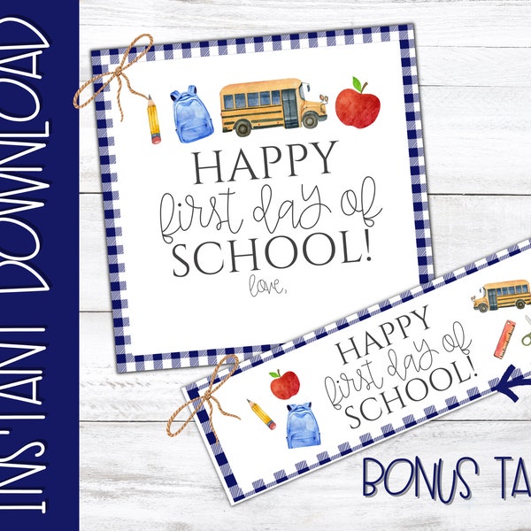 First Day of School Printable - Etsy
