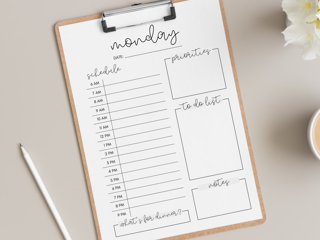 Daily Planning Sheets | to Do Lists - Etsy