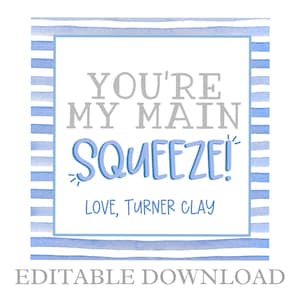 Printable Valentines Day Card for Kids, Valentine Tag, You're My Main ...