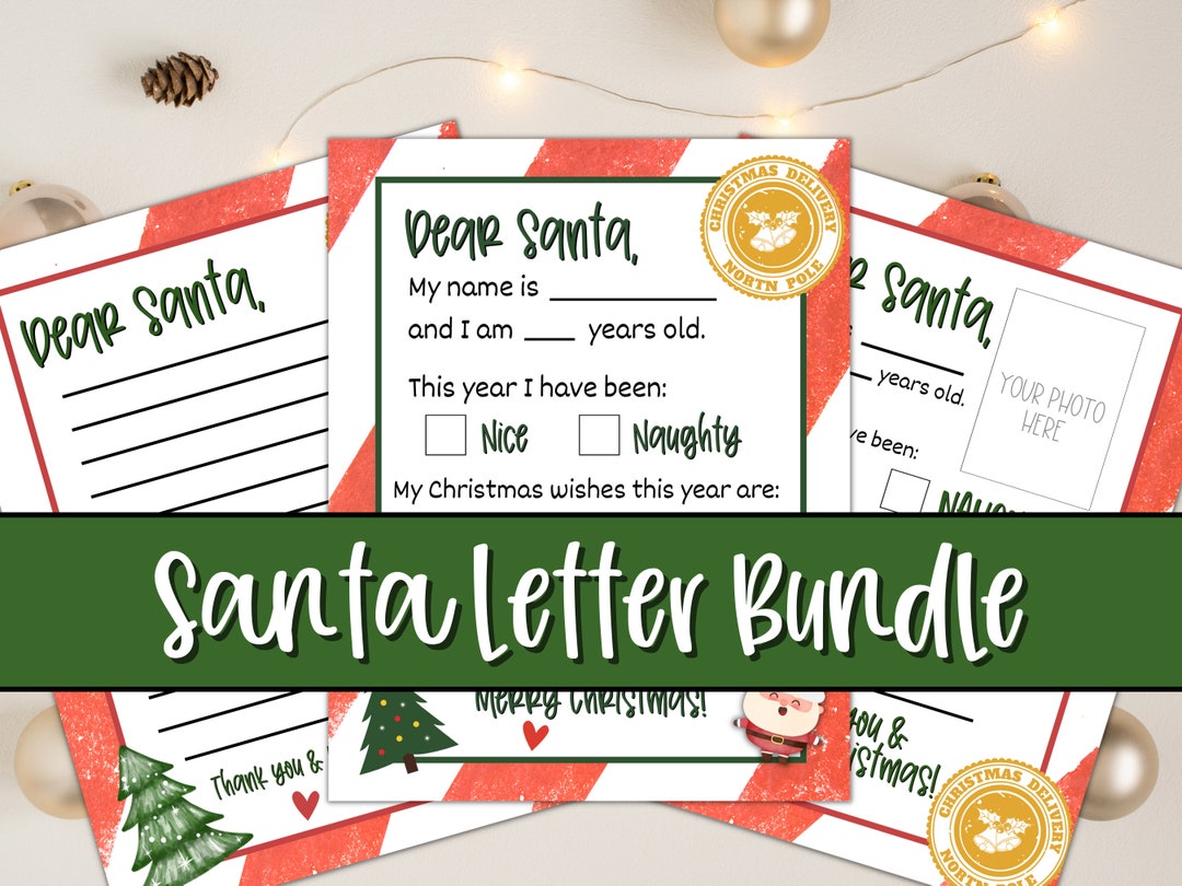 Letter to Santa Printable: Kid's Christmas Activity (PDF) - Etsy