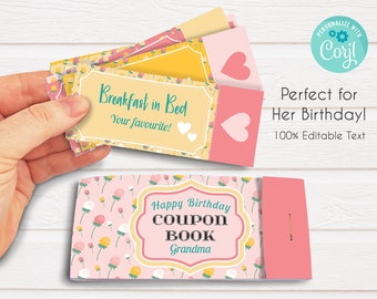 Birthday Coupon Book - Etsy