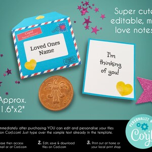 Editable 100 Mini Love Notes With Envelopes Editable Love Letters ...