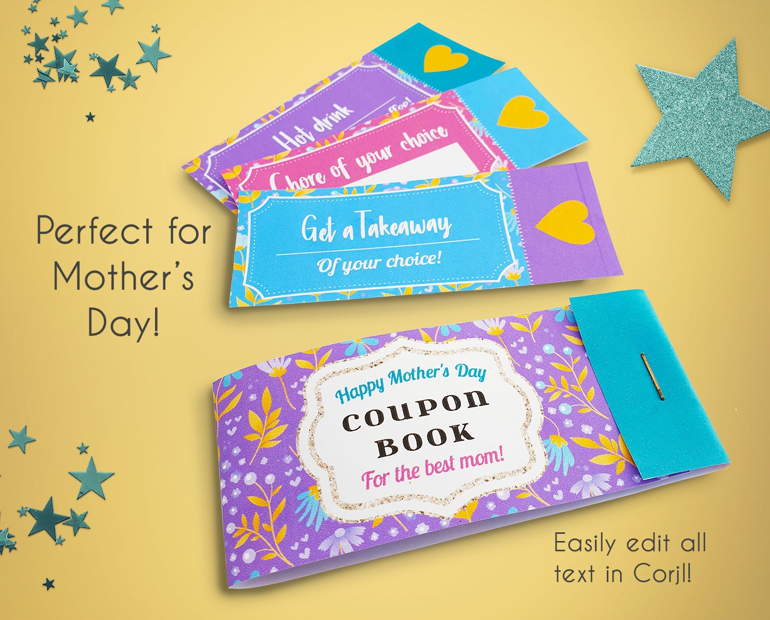 Editable Mother's Day Coupon Book Personalised Coupon - Etsy