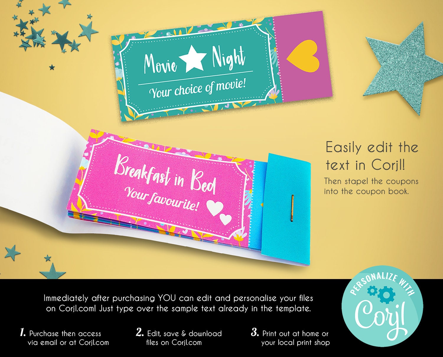 Editable Mother's Day Coupon Book Personalised Coupon - Etsy