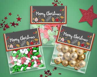 Christmas Treat Bag Toppers - Etsy