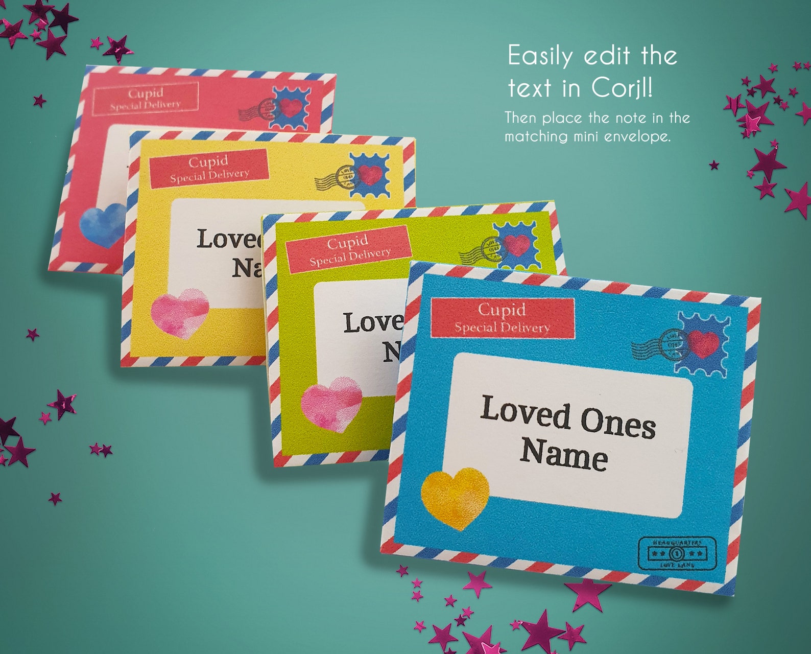 Editable 100 Mini Love Notes With Envelopes Editable Love - Etsy