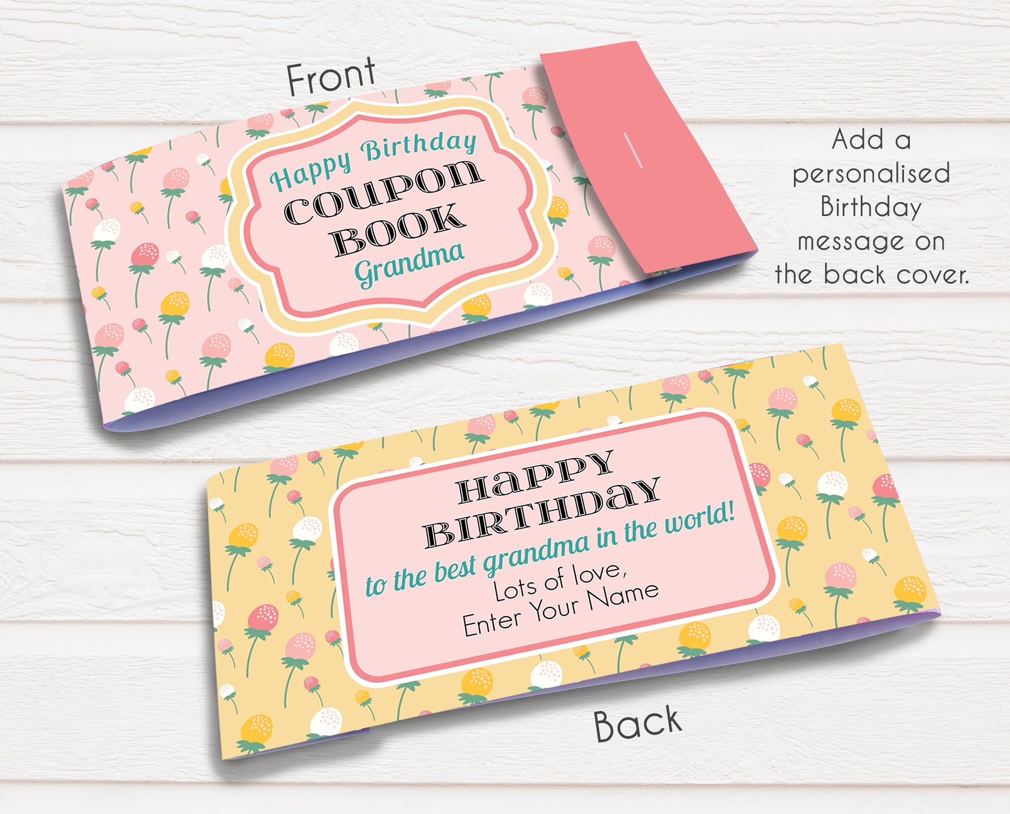 Editable Birthday Coupon Book Personalised Coupon Book Gift - Etsy