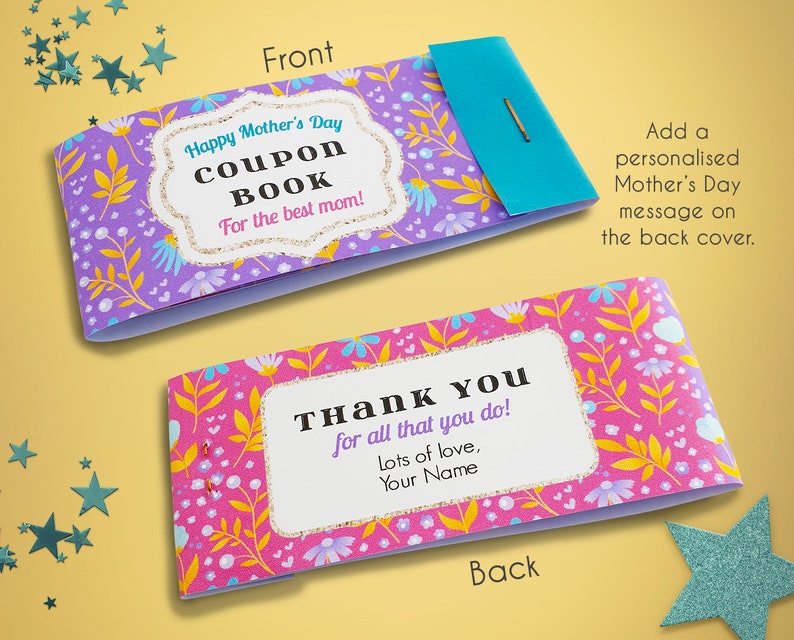 Editable Mother's Day Coupon Book Personalised Coupon - Etsy